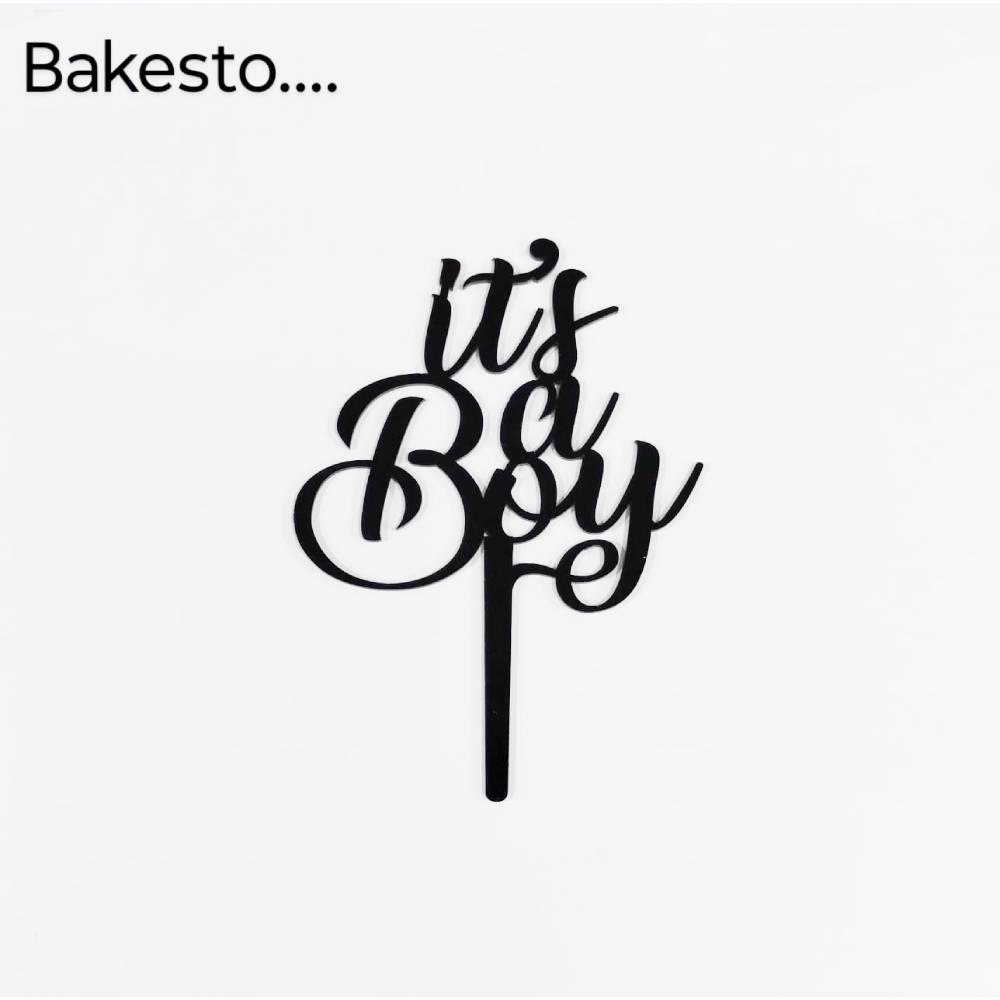 Its A Boy Acrylic Topper - Bakesto