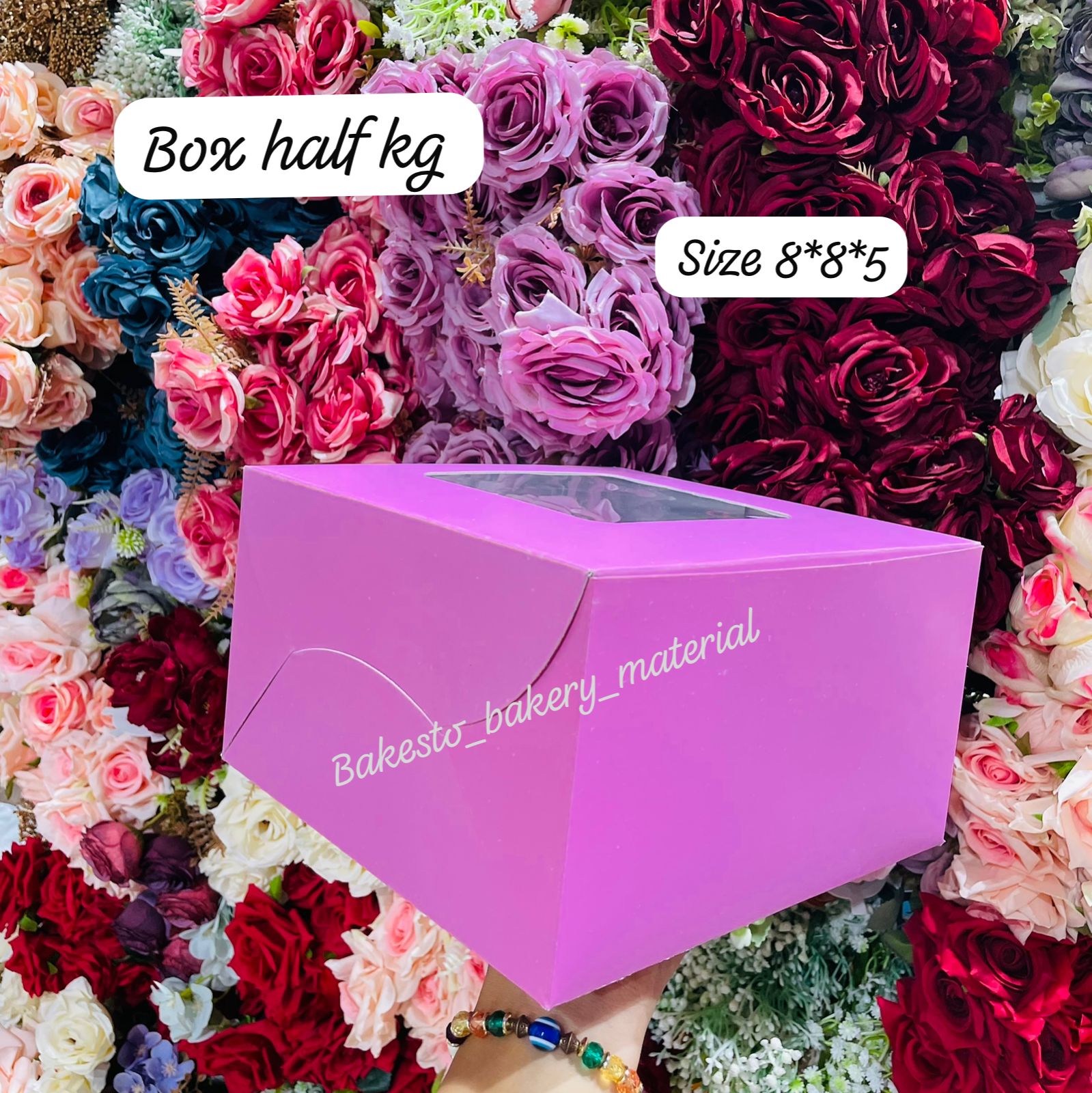 Box Half Kg/8*8*5 Pink - Bakesto